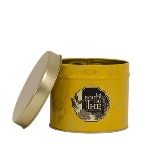 BOITE À THÉ JAUNE LA ROUTE DU THÉ